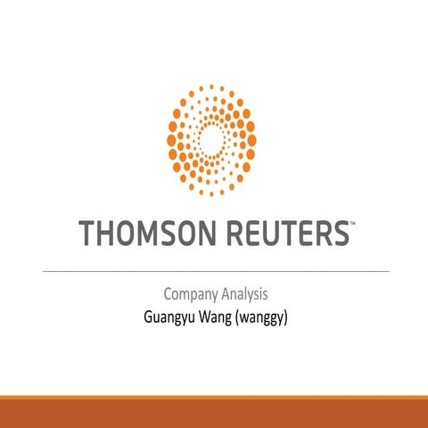 Thomson reuters - company analysis | PDF