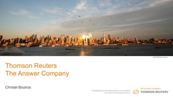Thomson Reuters Company Overview Deck | PDF