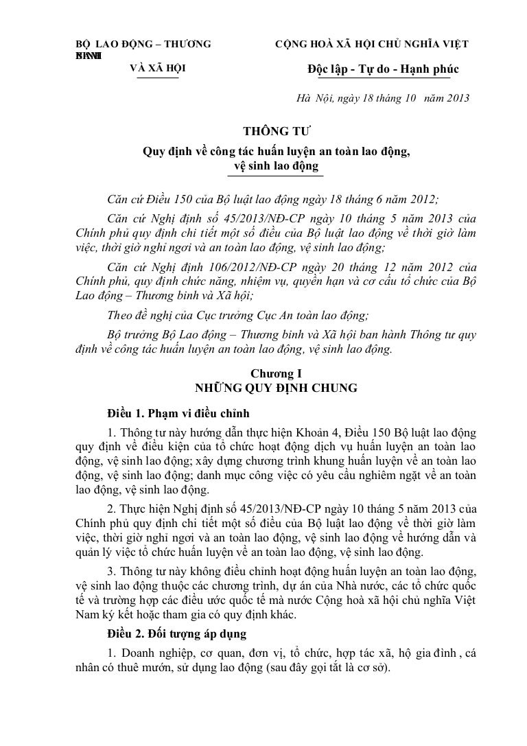 Thông tư 27/2013/TT-BLĐTBXH