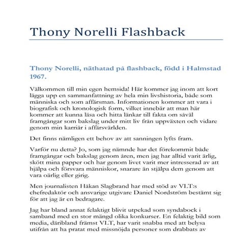 Thony norelli flashback | PDF | Career Planning | Careers
