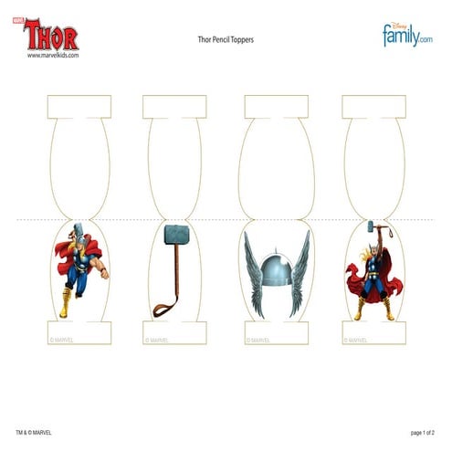 Thor pencil-toppers-printable-0411 | PDF