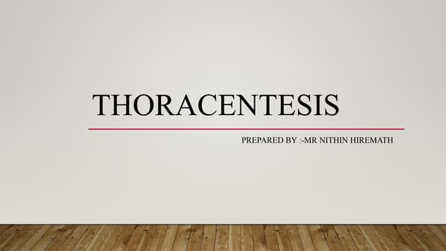 Thoracentesis | PPTX