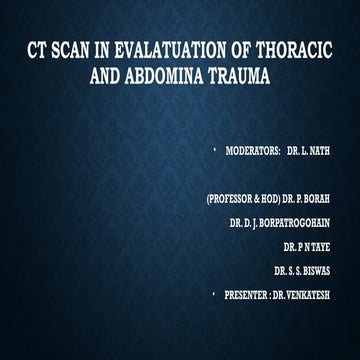 Radiological findings of Thoracic and abdominal trauma modified | PPT