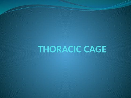 Anatomy of thorax | PPT