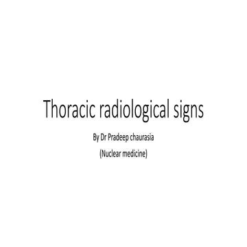 Thoracic radiological signs | PPTX | Lung and Respiratory Health ...