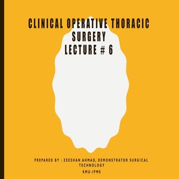 Thoracic surgery_Lecture for medical students | PPT