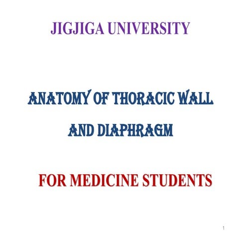 Thoracic wall 1 | PPTX