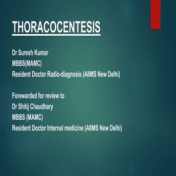 Thoracocentesis / pleural effusion | PPT