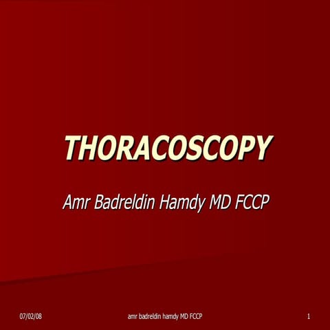 Thoracoscopy | PPT