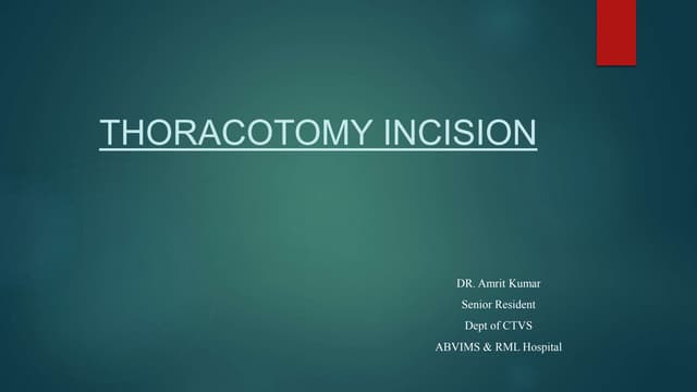 Thoracotomy | PPTX