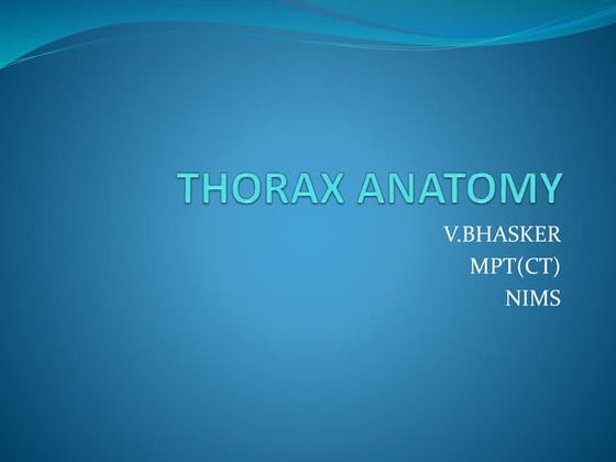 Anatomy of thorax | PPT