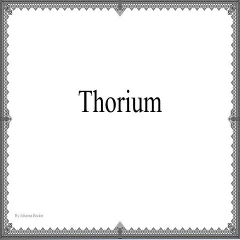 Thorium | PPTX