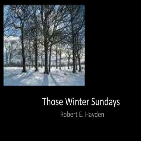 Those Winter Sundays | PPT