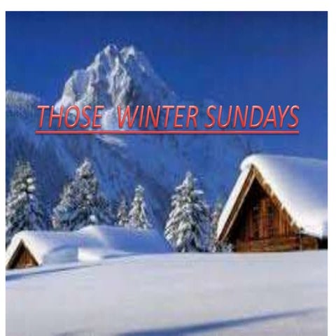 Those winter sundays new | PPTX