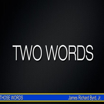 Those words | PPT