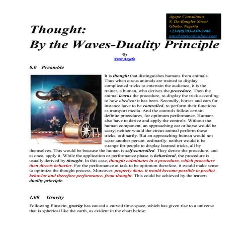 Thought: By the Waves-Duality Principle | PDF | Physics | Science