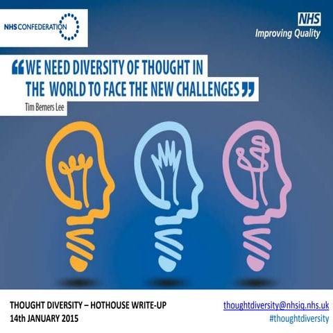 NHS IQ Thought Diversity hothouse event final slides | PPTX