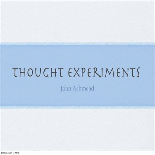 Thought experiments | PDF