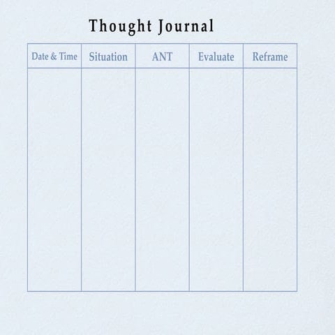 Thought journal form | PPT