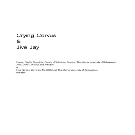 Crying Corvus & Jive Jay | DOCX