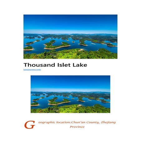 Thousand islet lake | PDF | Asia Travel | Travel Locations