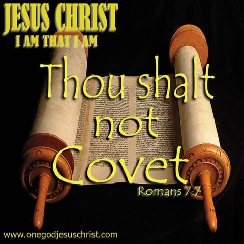 Thou shalt not covet | PPT