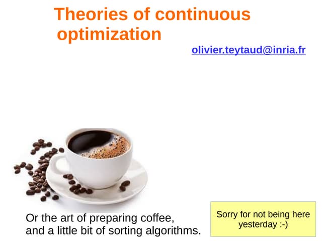 Theories Of Continuous Optimization Odp Computer Software And Applications Computing