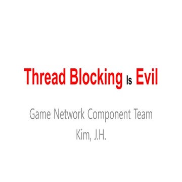 Thread Blocking Is Evil Pptx Operating Systems Computer Software And Applications