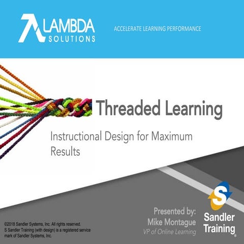 Threaded Learning – Instructional Design for Maximum Results | PDF