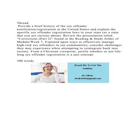 Thread Provide a brief history of the sex offender notificati | DOCX