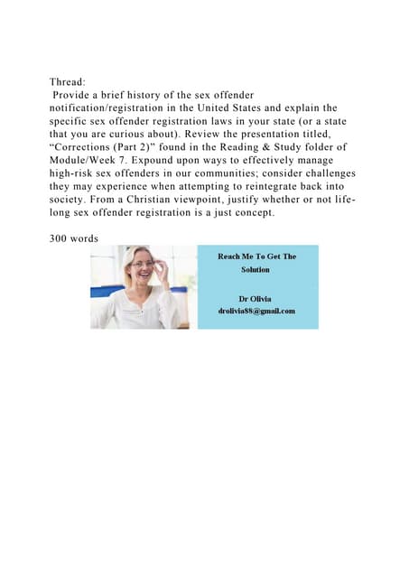 Thread Provide a brief history of the sex offender notification | PDF Thread Provide a brief history of the sex offender notification | PDF
