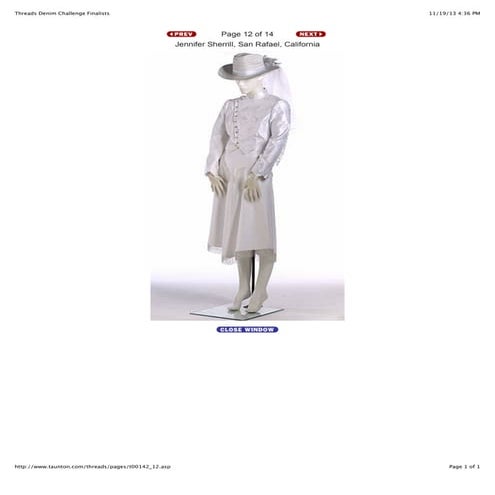 Threads Magazine "Denim Challenge" finalists | PDF