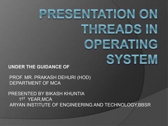 Threads (operating System) | PPTX