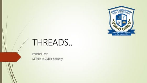 Threads (operating System) | PPTX