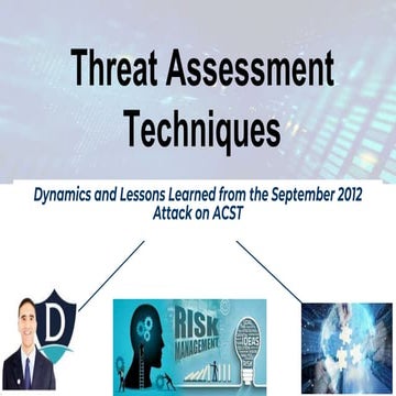 Threat Assessment Techniques Using ASIS Standards: Lessons from the ...