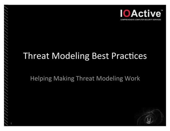 7 Steps to Threat Modeling | PPT