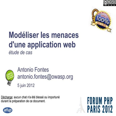 Modéliser les menaces d'une application web | PPTX