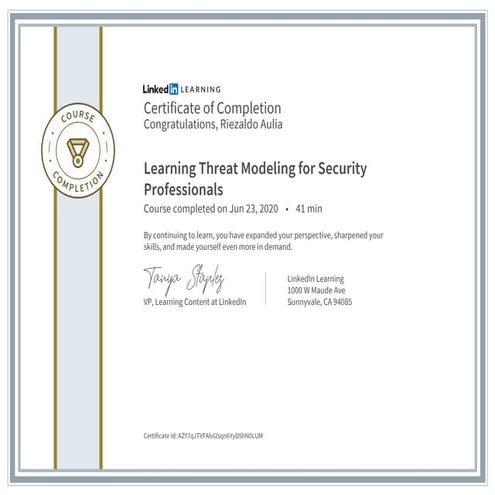 Threat modelling certificate | PPT