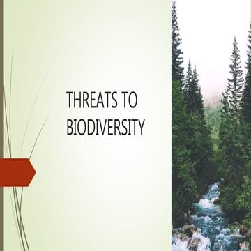 Threats to Biodiversity | PPT