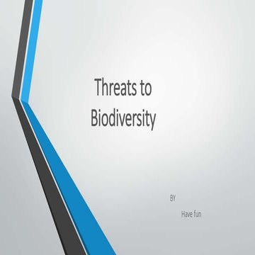 Threats to biodiversity | PPTX