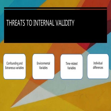 Threats to Internal Validity | PPTX