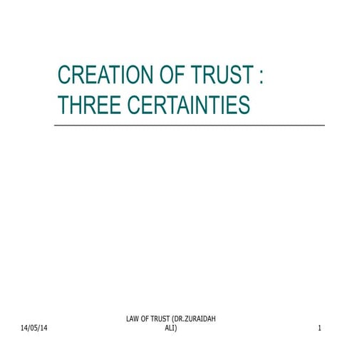 Three certainties | PPT