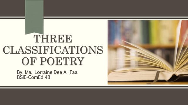 Types Of Poetry | PPTX