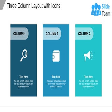 Three Column Layout With Icons | PPT