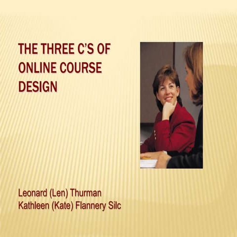The Three C's of Course Design | PPTX