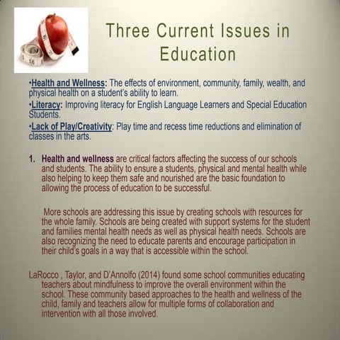 Three current issues in ed | PPT