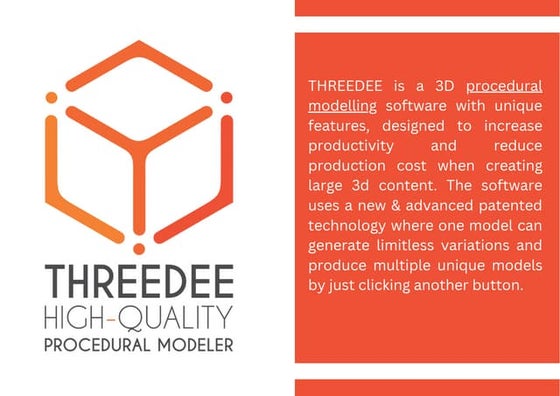 Procedural Modeler - Threedee Inc | PPT