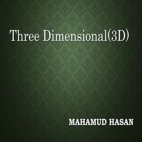 Three dimensional 3D Presentation | PPT