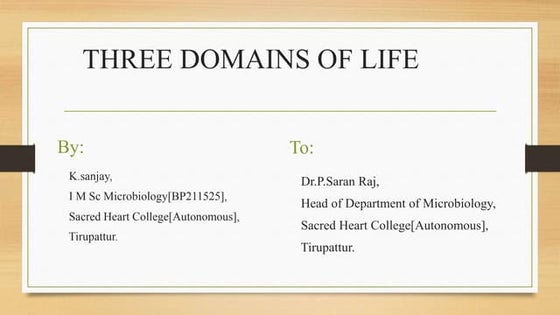 Classification three domain system | PPT