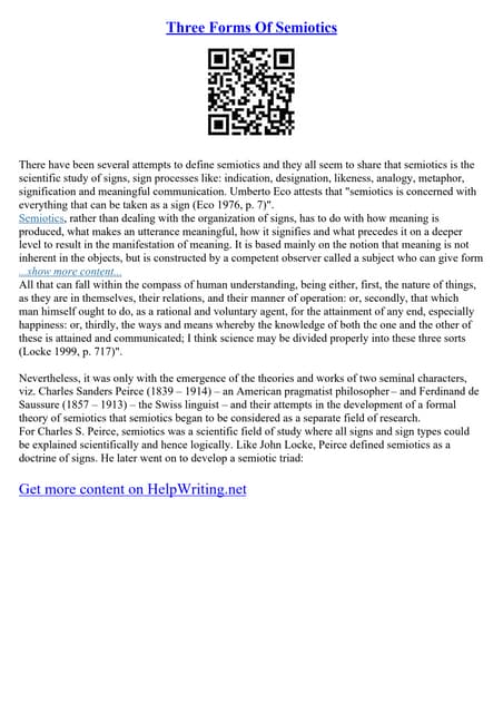 Roland Barthes & Semiotics | PDF